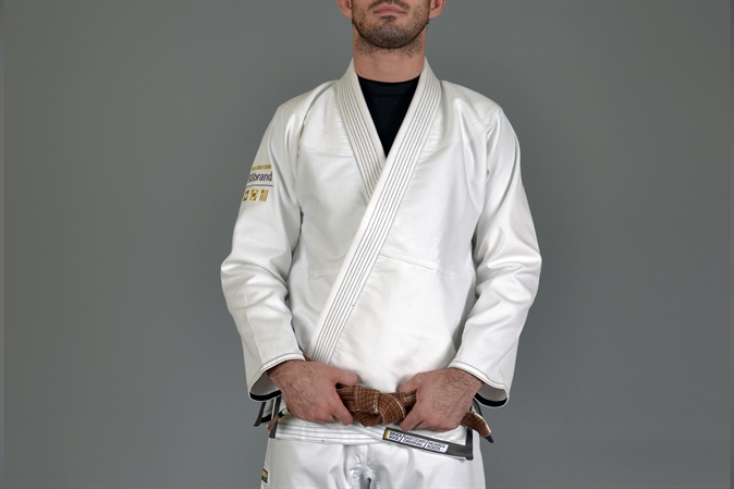 93 Brand Hooks v3 Jiu Jitsu Gi - Grey/Gold - BJJHQ