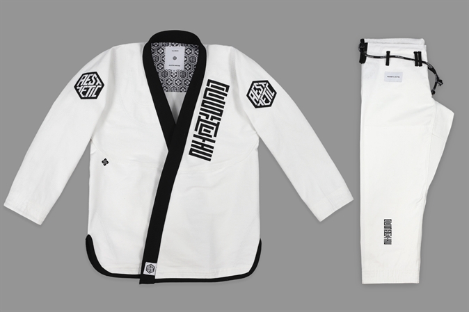 Aesthetic "Kikko" BJJ Gi - White (Black Lapel) - BJJHQ
