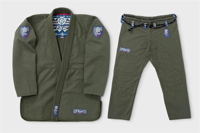 Flow Kimonos Alpine Pro 2.10 - OD Green - BJJHQ