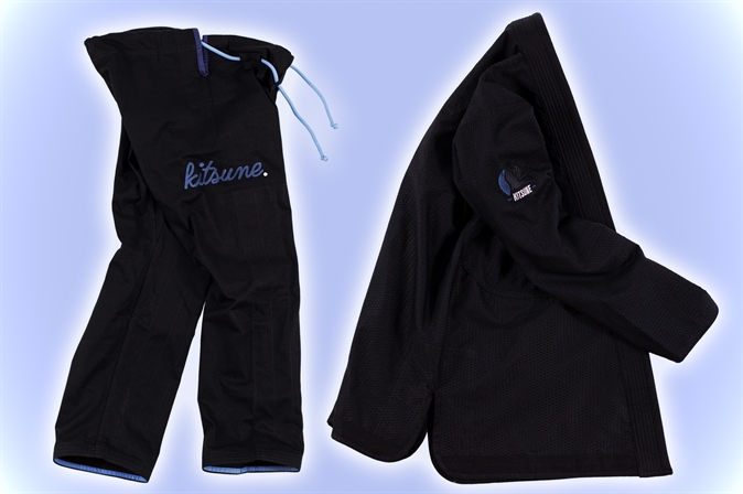 Kitsune Cursive LITE - Black Jiu Jitsu Gi - BJJHQ