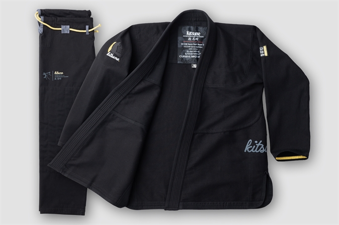 Kitsune "Cursive MK2" BJJ Gi - Black - BJJHQ