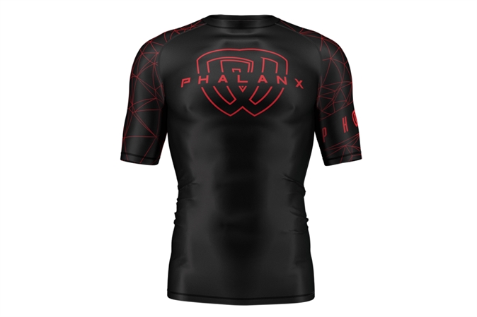 Phalanx "Metric BLK/Red" Short Sleeve Rash Guard - BJJHQ